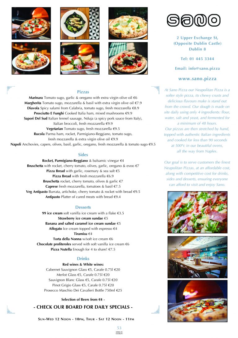 Sano Pizza | Dining in Dublin Magazine