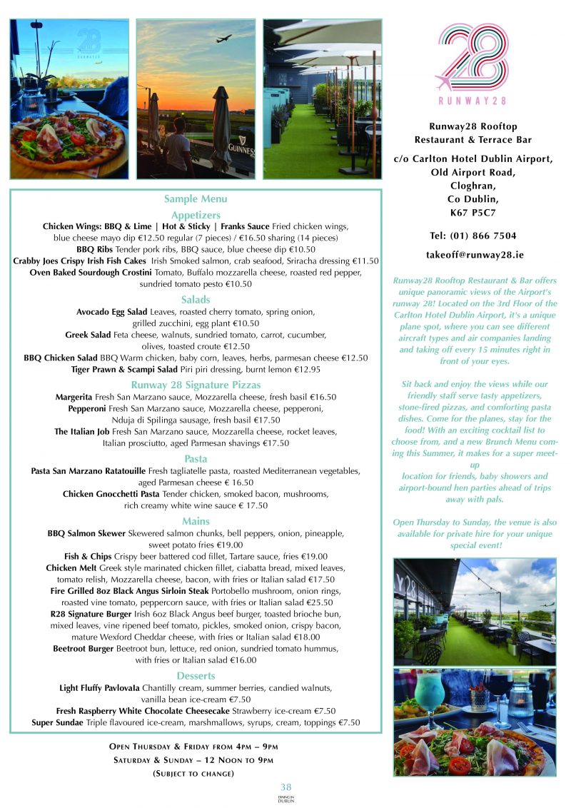 Runway 28 Rooftop Restaurant & Terrace Bar | Dining in Dublin Magazine